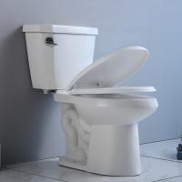 China Comfort Height Two Piece Toilet White Round Elongated Feature Chair 800mm for sale