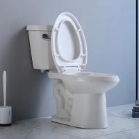 China Comfort Height Two Piece Toilet White Round Elongated Feature Chair 800mm for sale