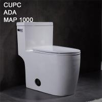 China IAPMO CUPC Toilet Bowl 1 Piece Super Quiet Commode Powerful Flushing Round for sale