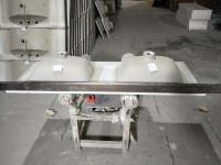China White Double Vanity Top Bathroom Sink 1200mm Porcelain For Cabinet for sale