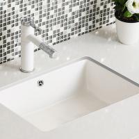 China Rectangle Undermount Vanity Lavatory Bathroom Wash Basin Counter Sink for sale