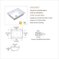 China 500x400 Undermount Bathroom Vessel Sinks Sink Bowl Solid Softly Round Corner for sale