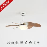 China Decorative Small LED Ceiling Fan Modern 6 Wood Blade Smart Remote Control for sale