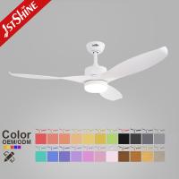 China Waterproof Outdoor Ceiling Fan with 3 Plastic Blades and White LED Light for sale