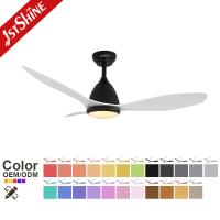 China Noiseless DC Motor 52-Inch Dimmable LED Ceiling Fan with 3-Color Changeable Light for sale