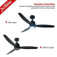 China Remote Control 220V 50HZ 6 Speed LED Ceiling Fan With 3 Wood Blades for sale