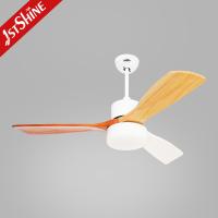 China Wall Control Eco Silent Dc Ceiling Fan Three Color Wooden Blades for sale