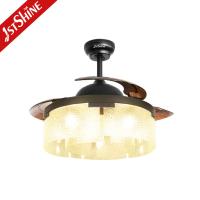 China Remote Control 8 LED Bulbs Indoor Ceiling Fan DC Motor Energy Saving for sale