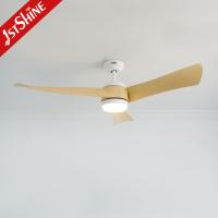 China 230V Plastic Blades 3 Color LED Dimmable Ceiling Fan With Remote Control for sale