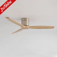 China 52 Inch Ceiling Fan With Remote Control Wooden Blade Silent Dc Motor for sale