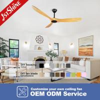 China Electric Power 3 Solid Wood Ceiling Fan Energy Saving Remote Control for sale