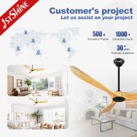 China Electric Power 3 Solid Wood Ceiling Fan Energy Saving Remote Control for sale