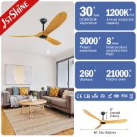 China Electric Power 3 Solid Wood Ceiling Fan Energy Saving Remote Control for sale