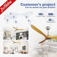 China Eco Silent Solid Wood Ceiling Fan Electric Power White Rotation for sale