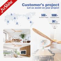 China 60 In 3 Blade Wood Ceiling Fan DC Motor In Commercial Modern Home for sale