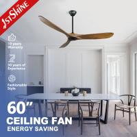 China 220v Solid Wood Ceiling Fan Low Power Consumption Power Efficient for sale