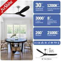 China Home No Noise Energy Saving Ceiling Fans With Real Wood Blades for sale