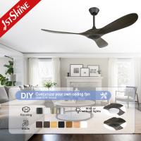 China Decor Dc Solid Blade 52 Inches Ceiling Fan With Remote Control for sale