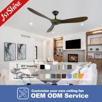 China 60 Inches White LED Ceiling Fan , Quiet DC Motor Modern Fan Light for sale