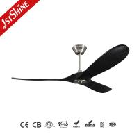 China Modern Black Remote LED Ceiling Fan 230V Commercial For Living Room CE for sale
