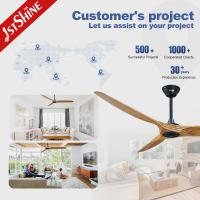 China 6 Speeds Control Solid Wood Ceiling Fan 60 Inch For Living Room for sale