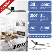 China Low Noise 35W Decorative Saving Space Flush Mount Ceiling Fan With LED Light for sale