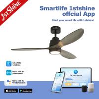 China Decorative Simple 3 Wooden Blade LED Ceiling Fans With Remote Control for sale