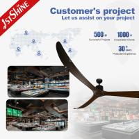China 100 Inch Big Ceiling Fan With Remote Control 3 Solid Wood Blade DC Motor for sale