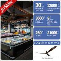 China 100 Inch Big Ceiling Fan With Remote Control 3 Solid Wood Blade DC Motor for sale