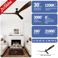 China 100 Inch Big Ceiling Fan With Remote Control 3 Solid Wood Blade DC Motor for sale