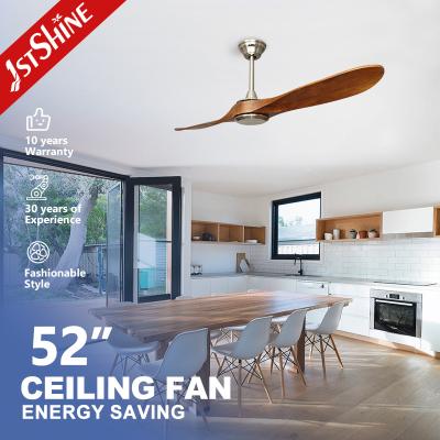 China 6 Speeds Low Noise DC Motor Ceiling Fan With 2 Solid Wood Blades for sale