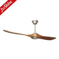 China Remote Control 2 Solid Wood Blade app control Ceiling Fan With Low Noise DC Motor for sale