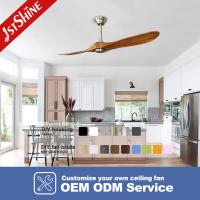 China Remote Control 2 Solid Wood Blade app control Ceiling Fan With Low Noise DC Motor for sale