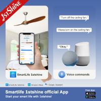 China Remote Control 2 Solid Wood Blade app control Ceiling Fan With Low Noise DC Motor for sale