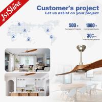 China Remote Control 2 Solid Wood Blade app control Ceiling Fan With Low Noise DC Motor for sale