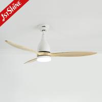 China Led Ceiling Fan With Remote Control Solid Wood Blade 3 Speeds Reversible Ac Motor ,decorative fan for sale
