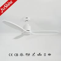 China Decorative Dc Motor Odm Remote Led Ceiling Fan White Modern 3 Solid Blade for sale