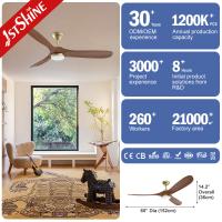 China Modern Europe Style Ceiling Fan With Led Light Villa Ac Dc 3 Blade Wooden for sale
