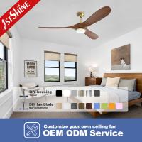 China Modern Europe Style Ceiling Fan With Led Light Villa Ac Dc 3 Blade Wooden for sale