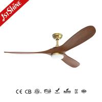 China Modern Europe Style Ceiling Fan With Led Light Villa Ac Dc 3 Blade Wooden for sale