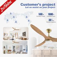 China Supplier Fan Ceiling 220v High Speed Black Modern Bldc Motor Wood Led Ceiling Fan Light for sale