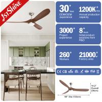 China Europe Style Wooden LED Ceiling Fan With Dimmable Light 220v For Decorative for sale