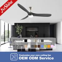 China 220v Modern Wood Ceiling Fan With Light Chandelier For Bedroom for sale