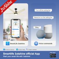 China Farmhouse Ceiling Fans with Lights , Remote Control Indoor Outdoor Ceiling Fans for sale