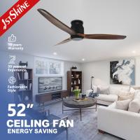 China Flush Mount Ceiling Fan With Remote Control，Solid  Blade Quiet  DC Motor for sale