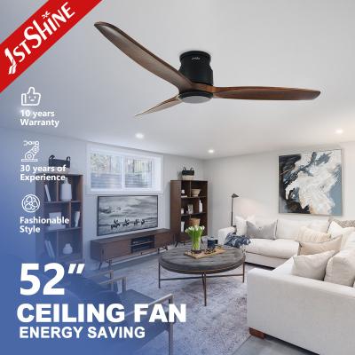 China Flush Mount Ceiling Fan With Remote Control，Solid  Blade Quiet  DC Motor for sale
