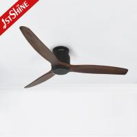 China Flush Mount Ceiling Fan With Remote Control，Solid  Blade Quiet  DC Motor for sale