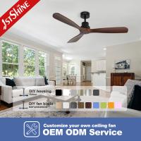 China 52 Inch Decorative Wooden Ceiling Fan With 5 Speed Remote Control for sale