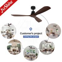 China 52 Inch Decorative Wooden Ceiling Fan With 5 Speed Remote Control for sale