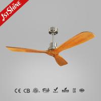 China 52 Inch Wood Ceiling Fan with 6 Speeds Choice Solid Wood Blades and Energy Efficient DC Motor for sale